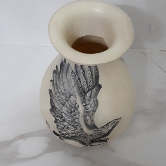 Unknown | Accents | Small Etched Eagle Resin Vase 5 Tall | Poshmark